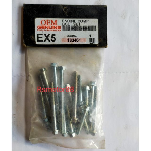 SKRU ENJIN SET EX5 HIGH POWER,DREAM,WAVE 100R,EX5 CLASS 1,WAVE 125,WAVE ...