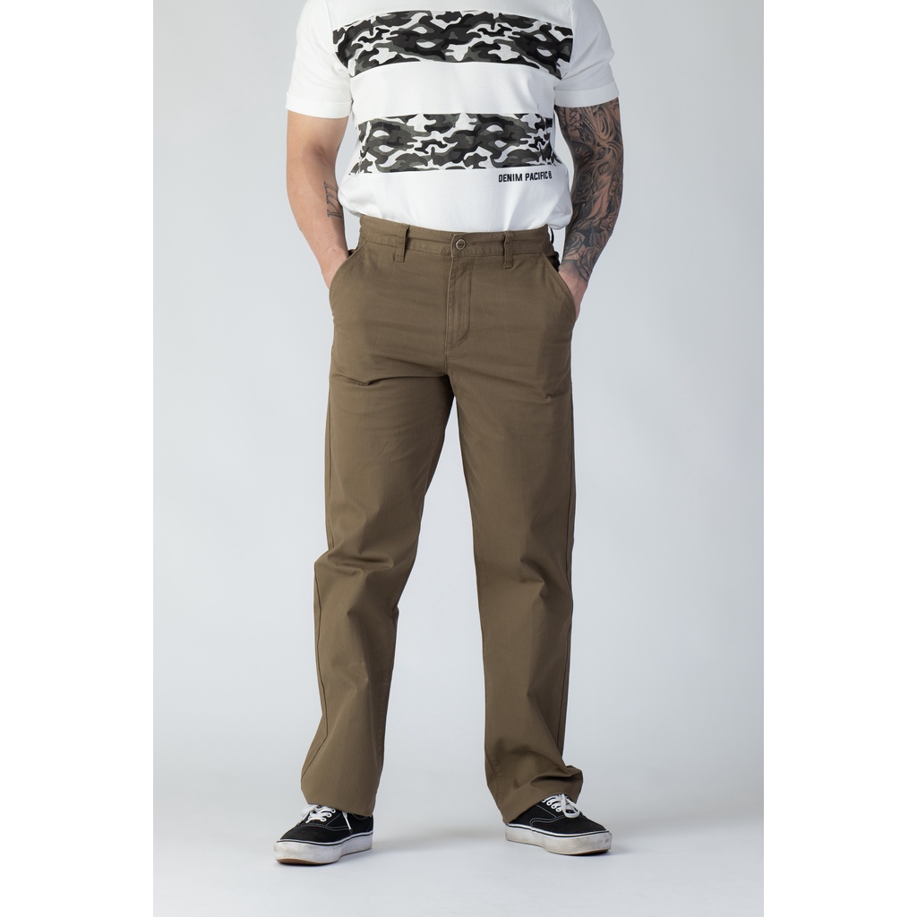 Dapper Men | Straight Cut Cotton Pants Khaki - C20369S | Shopee Malaysia