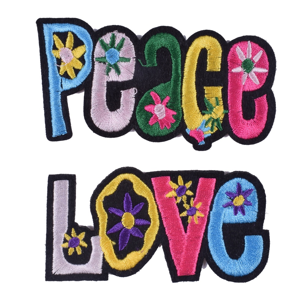 2 Pcs/Lot Love Letter Patches for Clothes DIY Iron on Appliques Kids ...