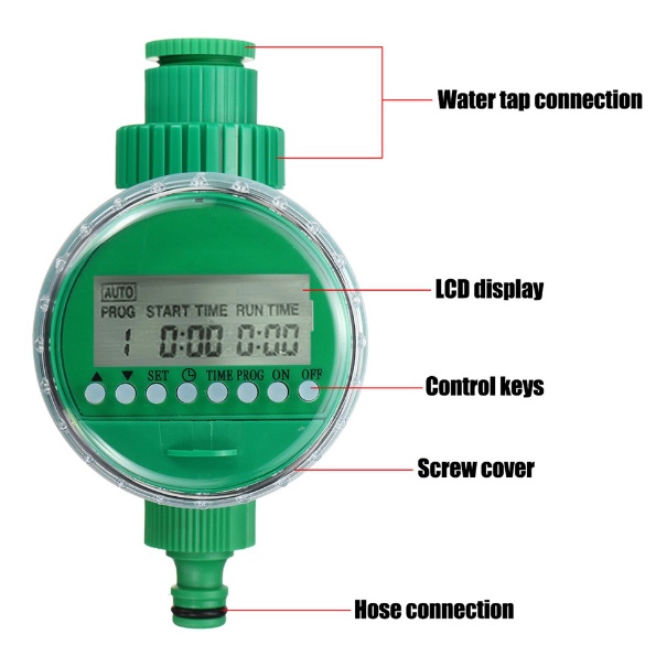 DIY Timer Automatic Garden Drip Irrigation System Plant Flower Watering ...