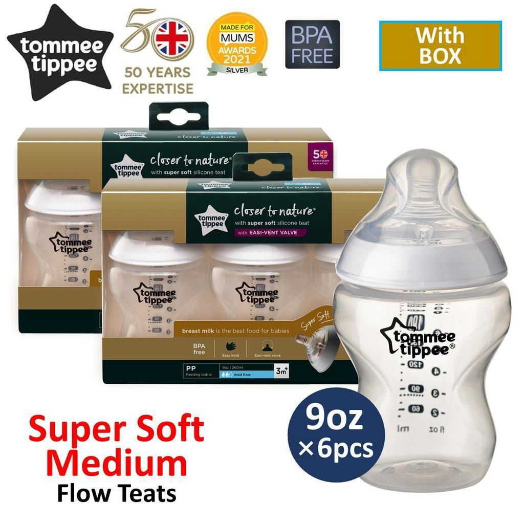 BUNDLE Tommee Tippee CloserToNature Tinted Set Baby PPSU PP Feeding Bottles 4oz 150ml/ 9oz 260ml ...
