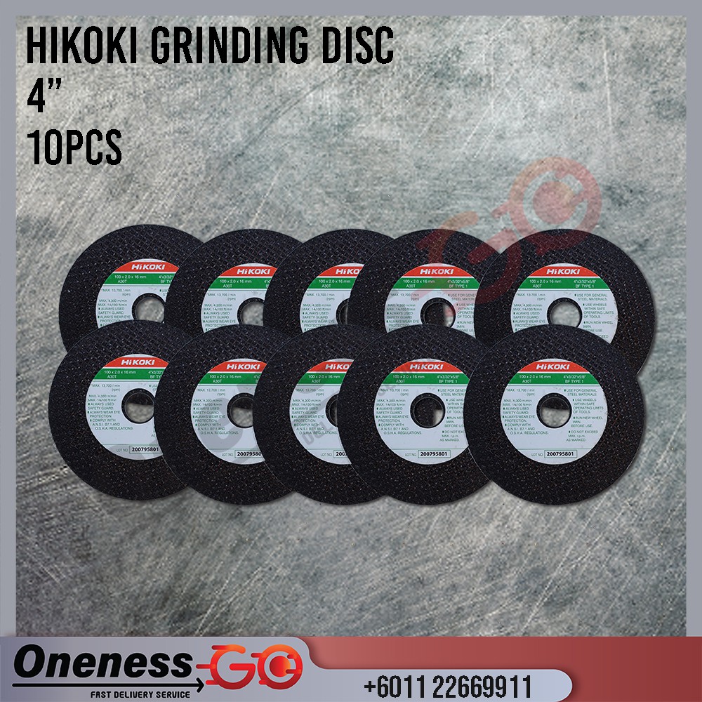 HIKOKI GRINDING DISC 4'' 10PCS | Shopee Malaysia