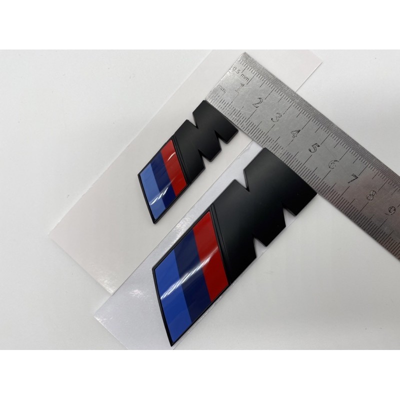 BMW M Sport Emblem Logo Big / Small Matt Black MSport Fender Logo ...