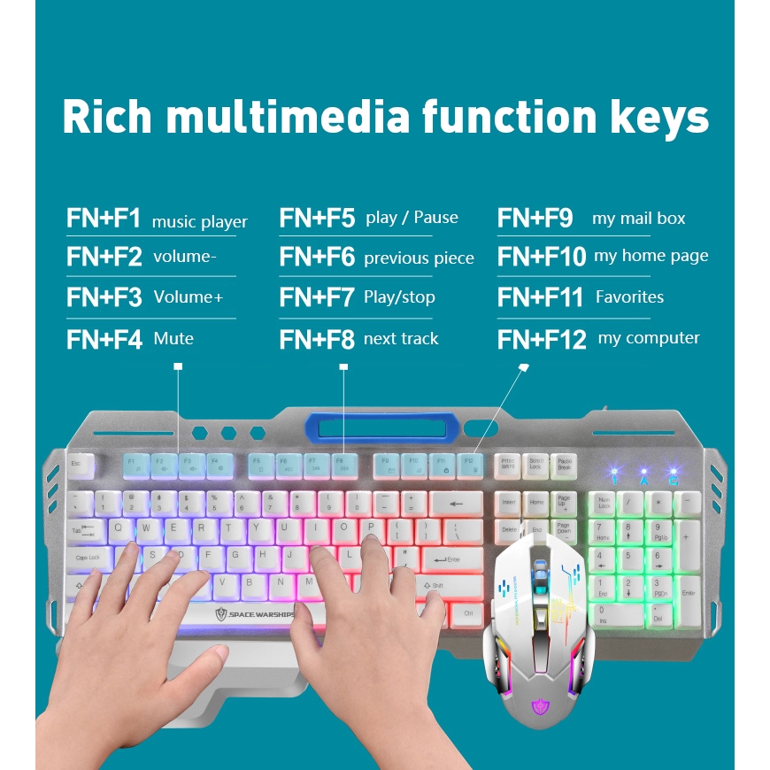 ~Ship From KL~ GK70 Mechanical GAMING KEYBOARD 104keys Colorful LED ...