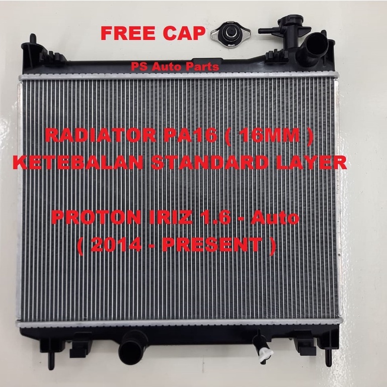 ( FREE CAP ) Radiator Proton Iriz 1.6 Auto Tangki Air Kereta Ketebalan ...