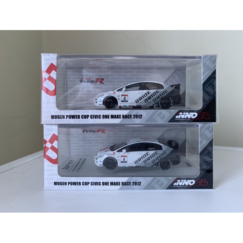 INNO MODELS INNO64 Honda Civic type R FD2 Bride Mugen Power Cup Civic 1:64 diecast model 1/64 ...