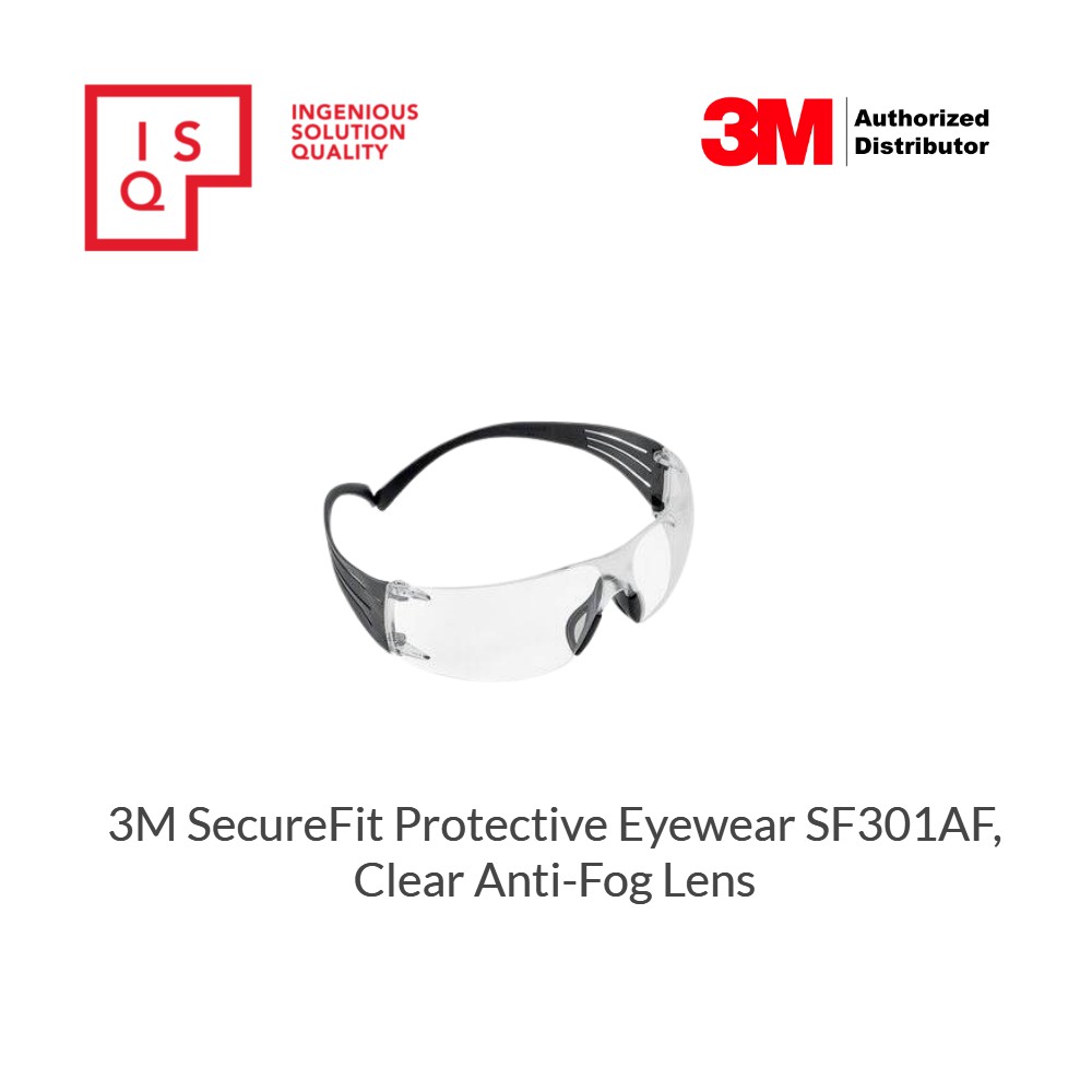 3M SecureFit Protective Eyewear SF301AF, Clear Anti-Fog Lens (DOSH ...
