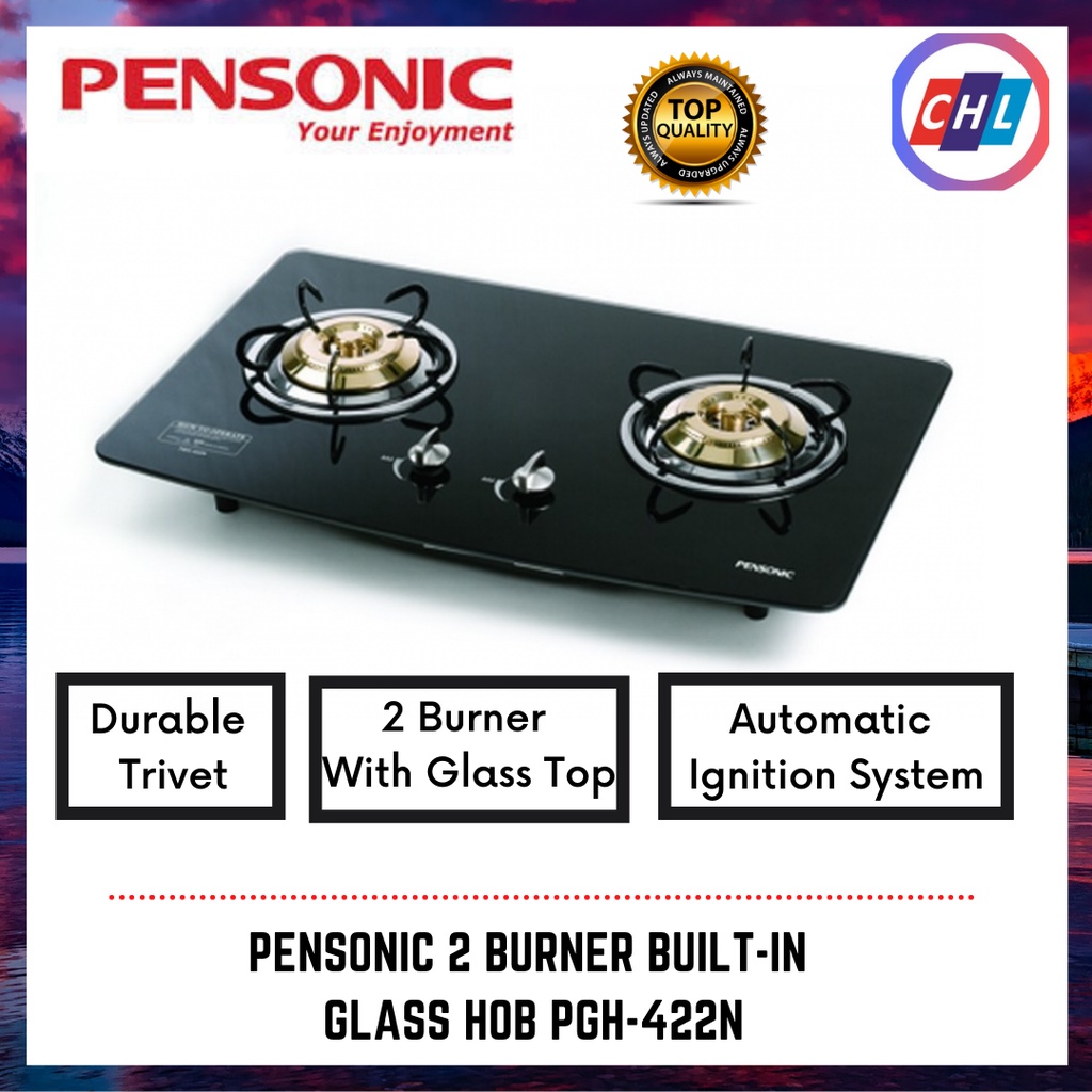 PENSONIC 2 BURNER BUILT-IN GLASS HOB PGH-422N - PENSONIC MALAYSIA ...