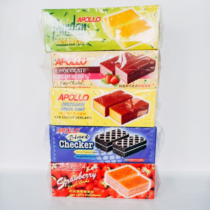 ( READY STOCK ) Apollo Cake Chocolate / Pandan / Black Checker ...