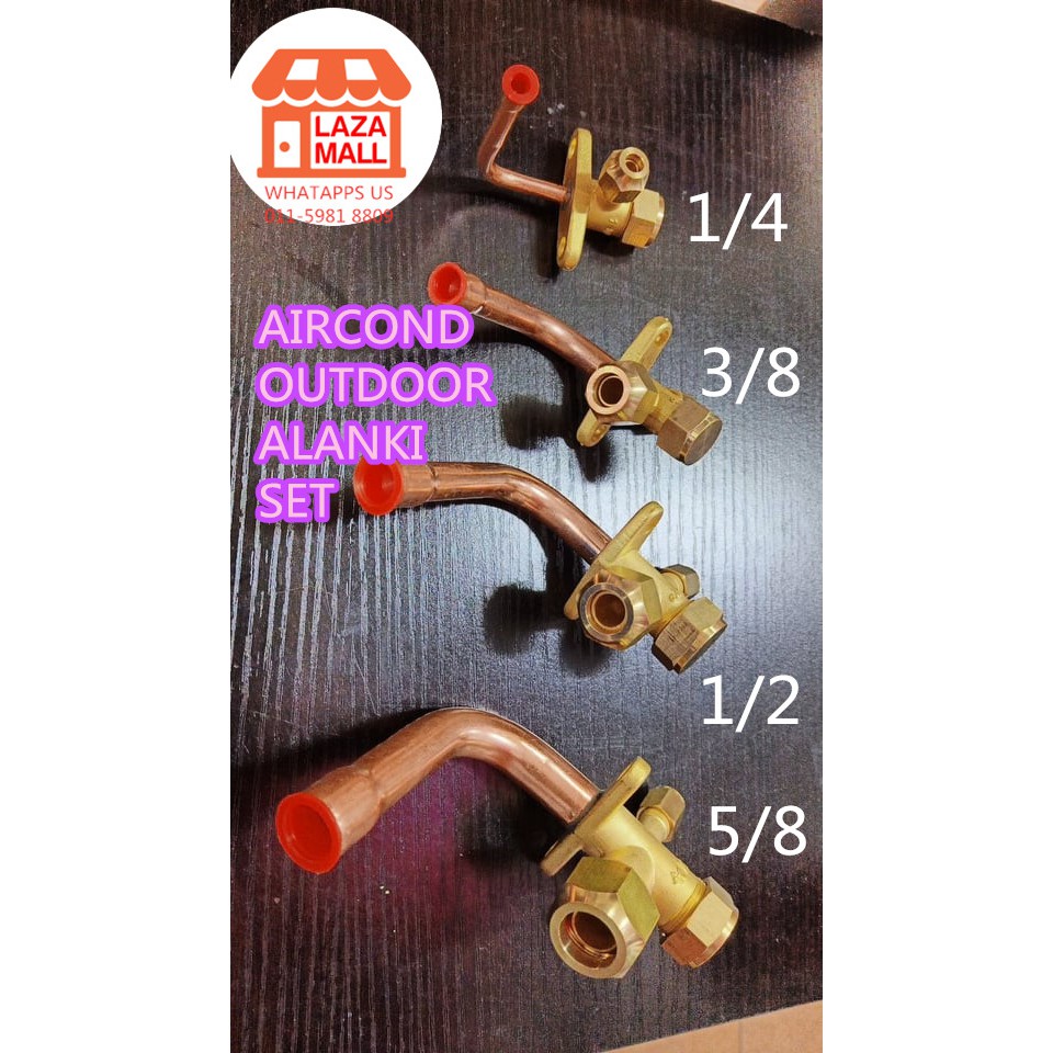 OUTDOOR VALVE COMPRESSOR AIRCOND ALLEN KEY NUT GAS NUT COPPER TUBE AIR ...