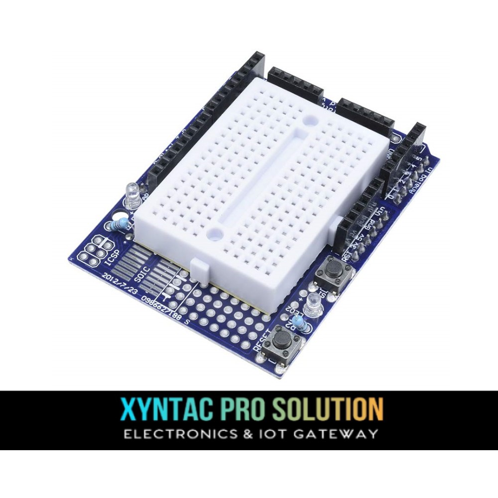 Arduino Uno Prototype Shield + 170pts Mini Breadboard ProtoShield V5 ...