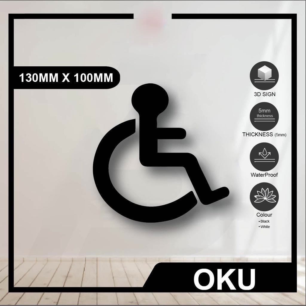 OKU (3D Signage) Black / White Signage | Shopee Malaysia
