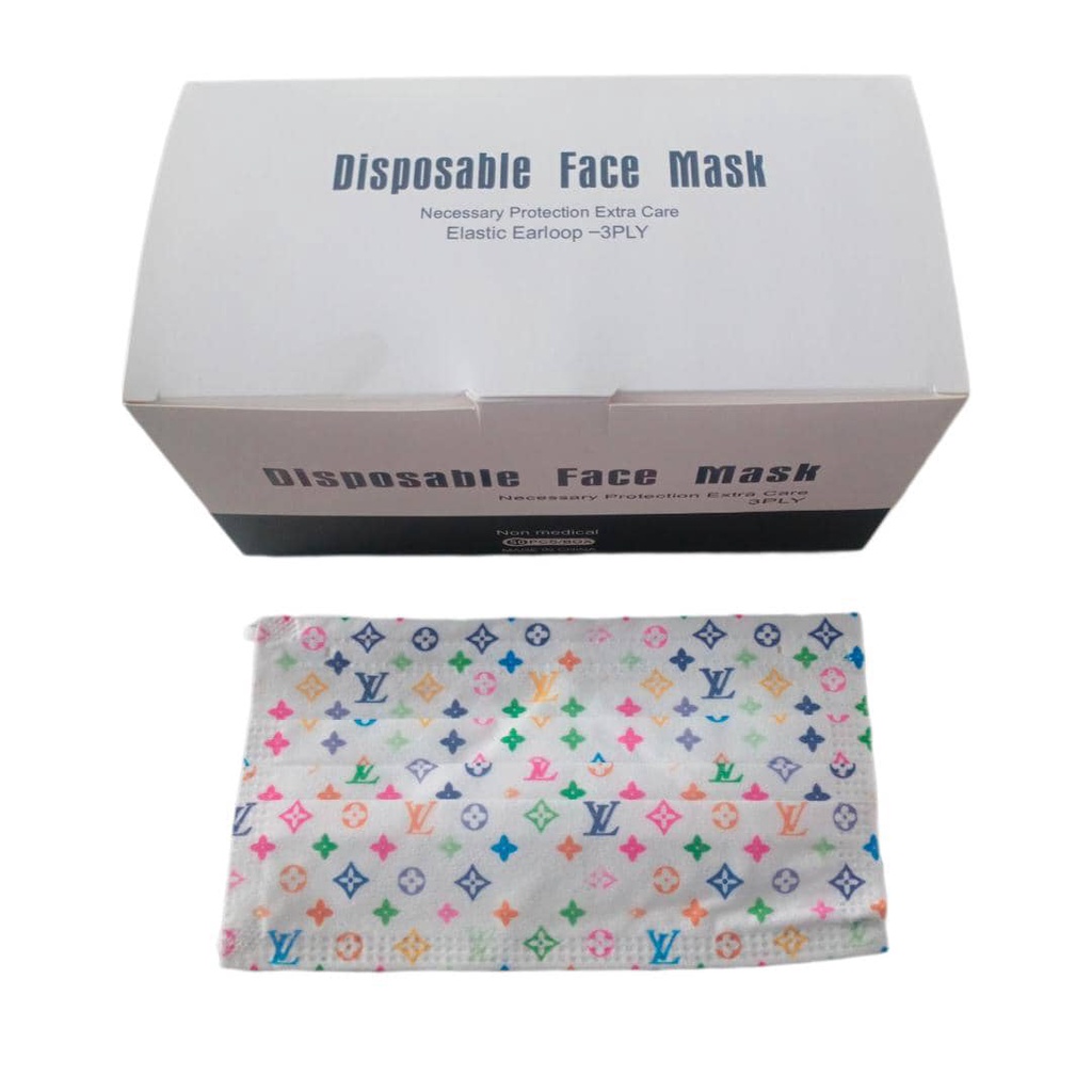 ADULT MASK PATTERN HEADLOOP 50PCS Topeng Dewasa Pola Tali Kepala untuk ...