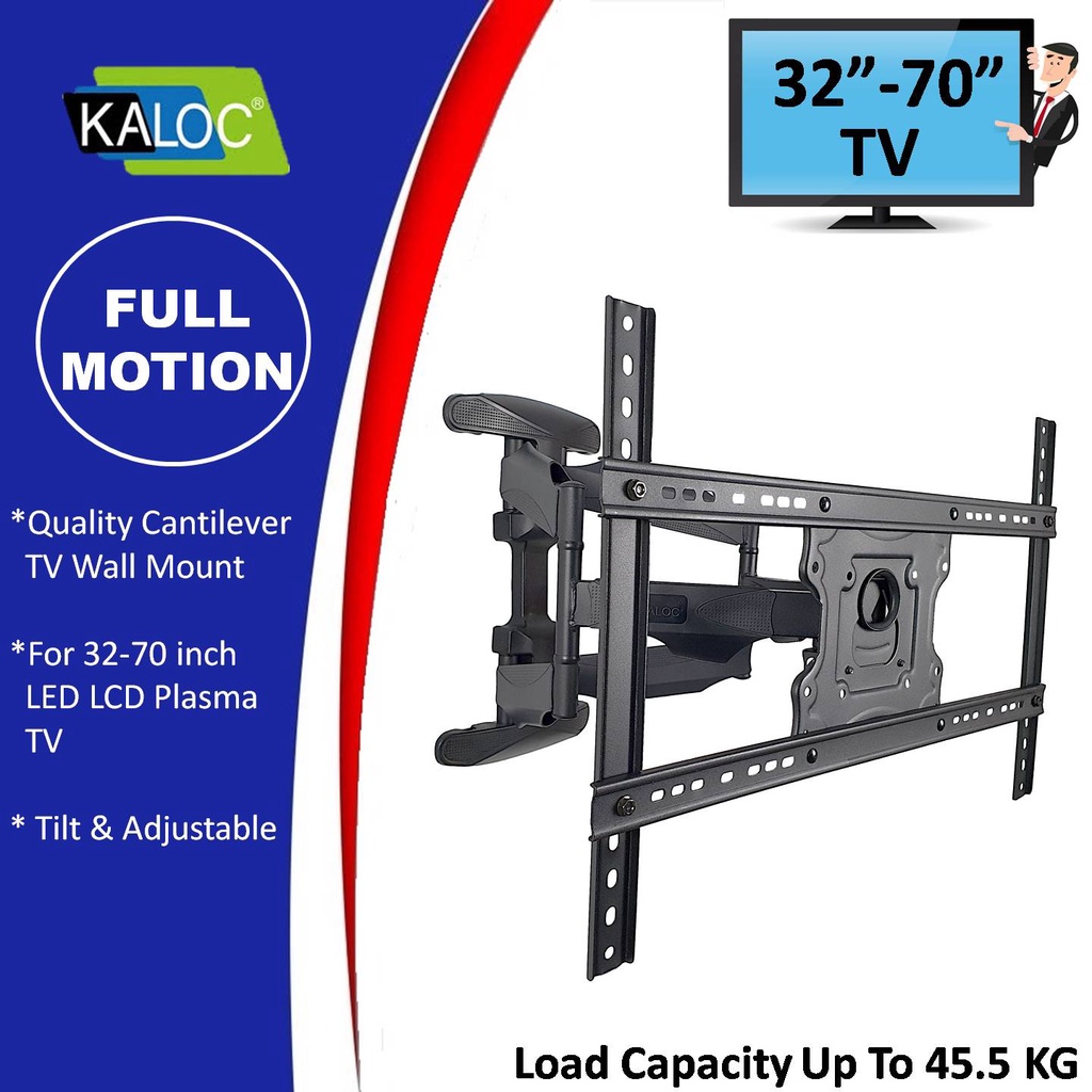 [Full Motion] For 32"-70" inch Plasma/LED/LCD TV Tilt Adjustable Up ...