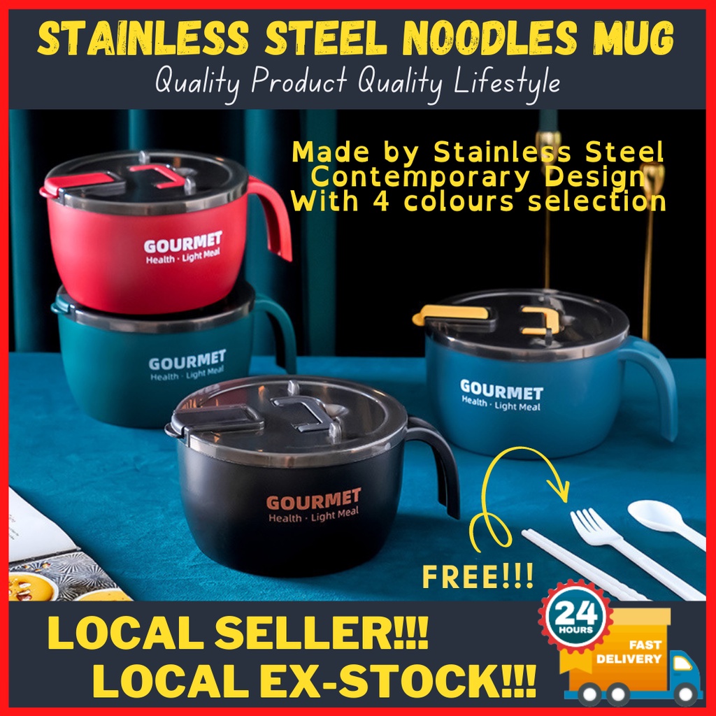 Stainless Steel Instant Noodles Bowl Noodles Huge Mug SS304 Bowl Lunch ...