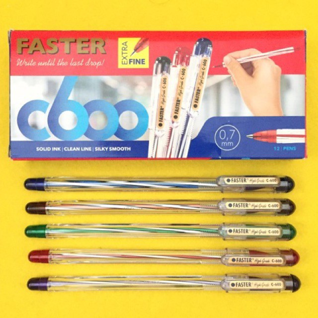 Pen / pen faster C600 (1 pcs) | Shopee Malaysia