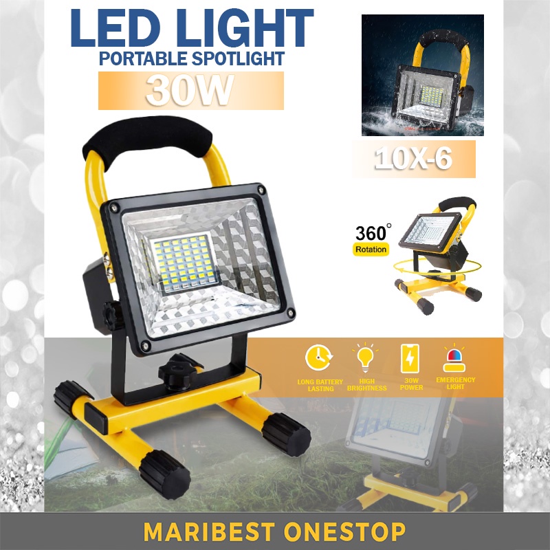 30W 50W 36 LED Portable Rechargeable Outdoor Spot Work Flood Light W805 ...