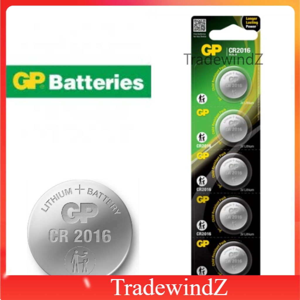 🔥 [Original GP Malaysia] GP CR2016 3V Lithium Cell Coin Cell Button Cell Remote Control Battery ...