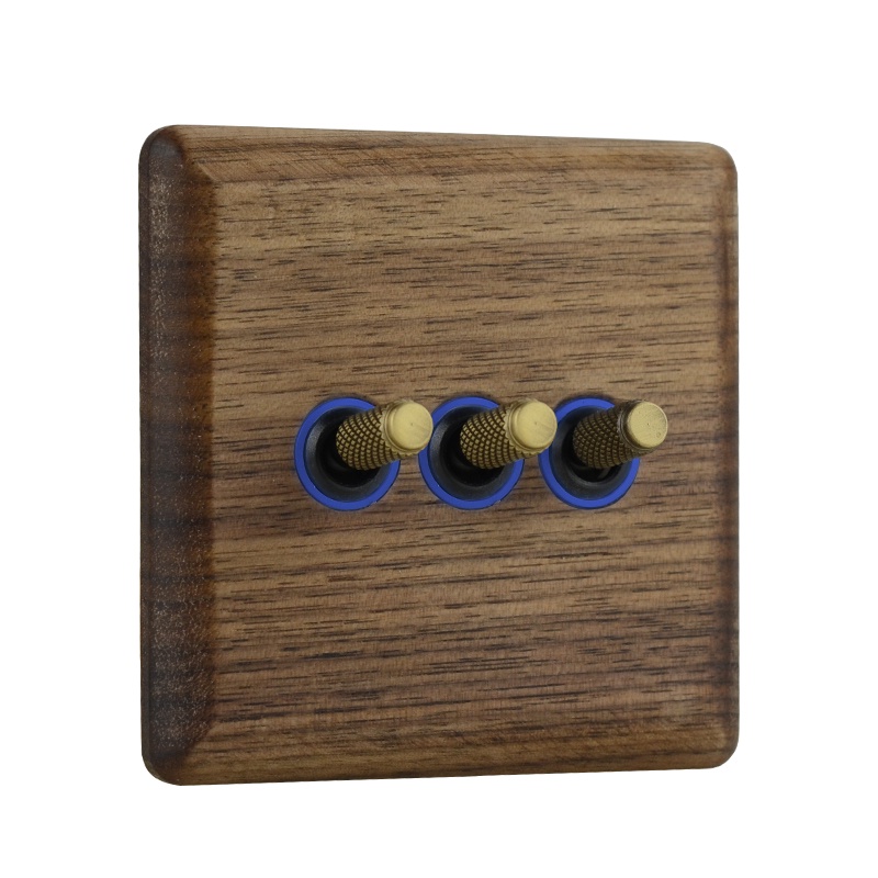 Atlectric 13A Malaysia Power Socket Toggle Light Switch Black Walnut ...