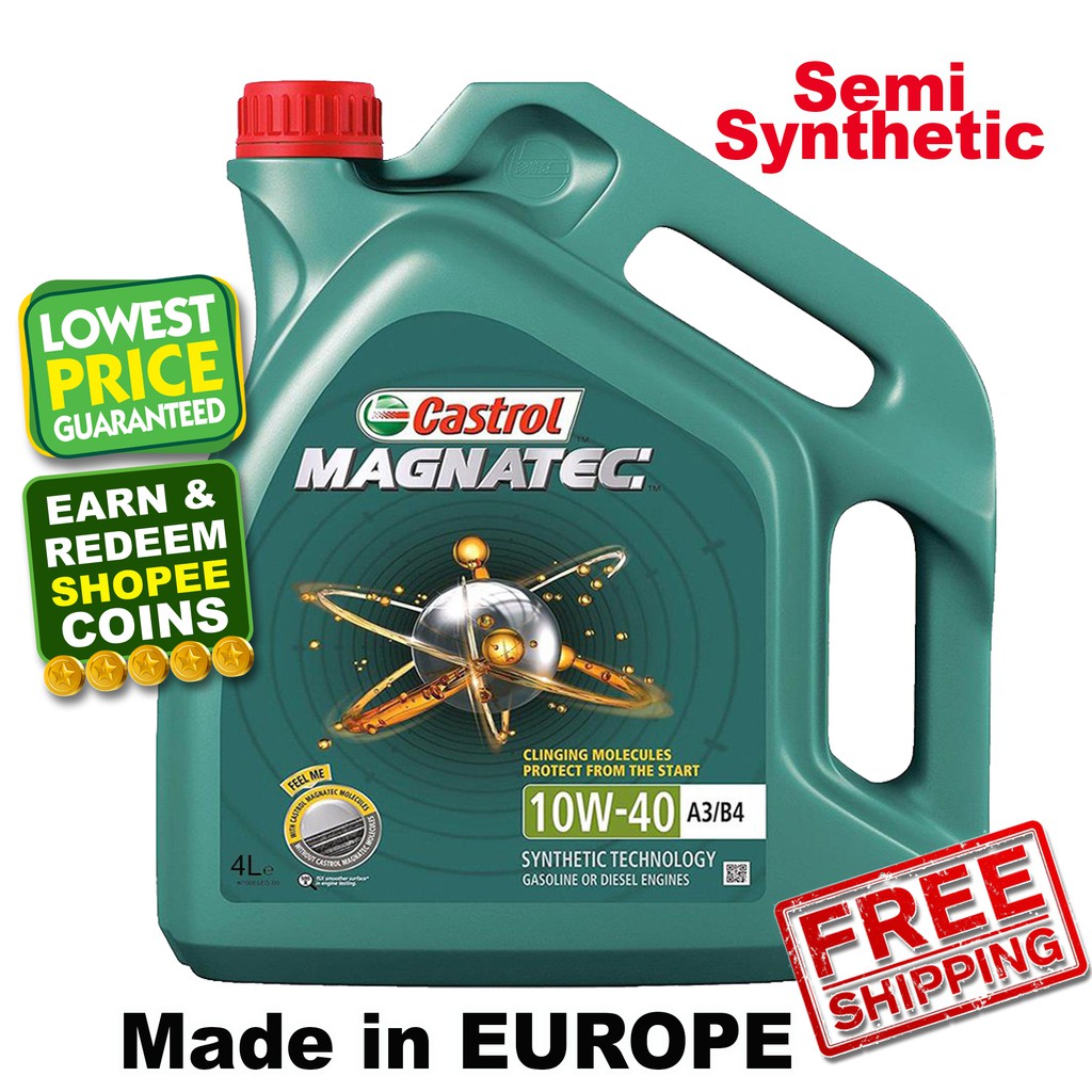 Original Castrol Magnatec SN/CF 10W-40 (10W40) Semi Synthetic Engine ...