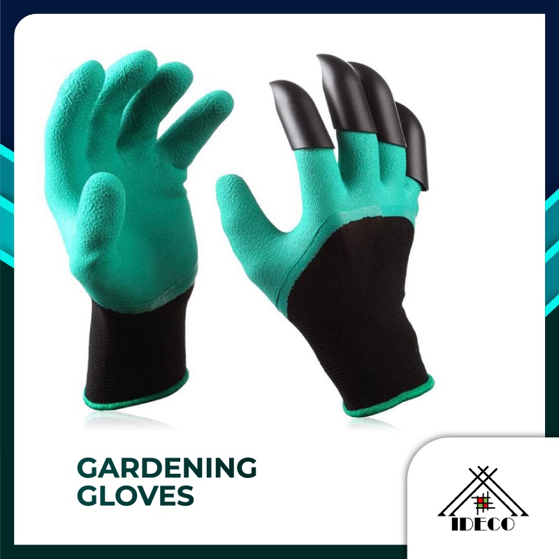 iDECO Gardening Glove Claws Finger Right Hand Planting Dig Soil Easy ...