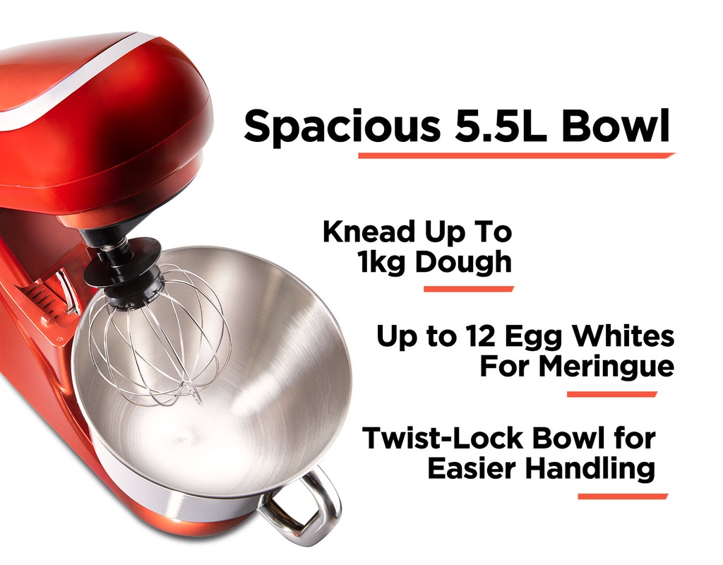 Innofood High Speed Power Stand Mixer/Cake Mixer Attachments Included (5.5 Litres) | Shopee Malaysia