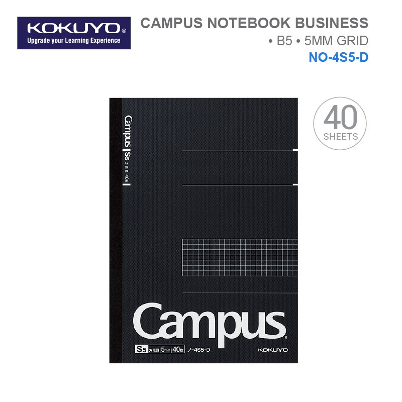 Kokuyo Campus Notebook Business B5 / A5 / A4 (5mm Grid) Perniagaan Notebook Kampus Kokuyo B5 ...