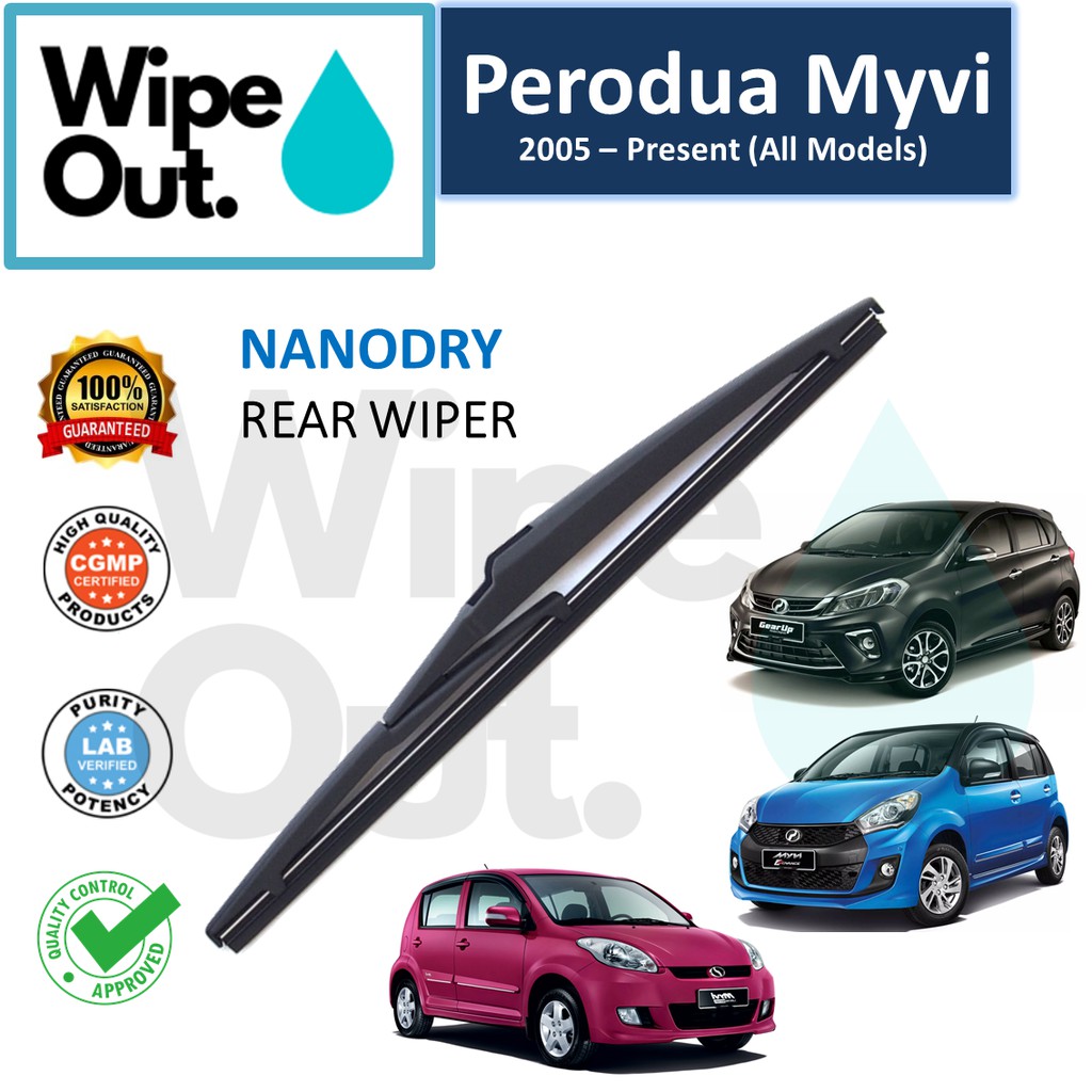 Perodua MYVI 2005 - 2011, 2012 - 2017, 2018 - Present WipeOut NANODRY ...