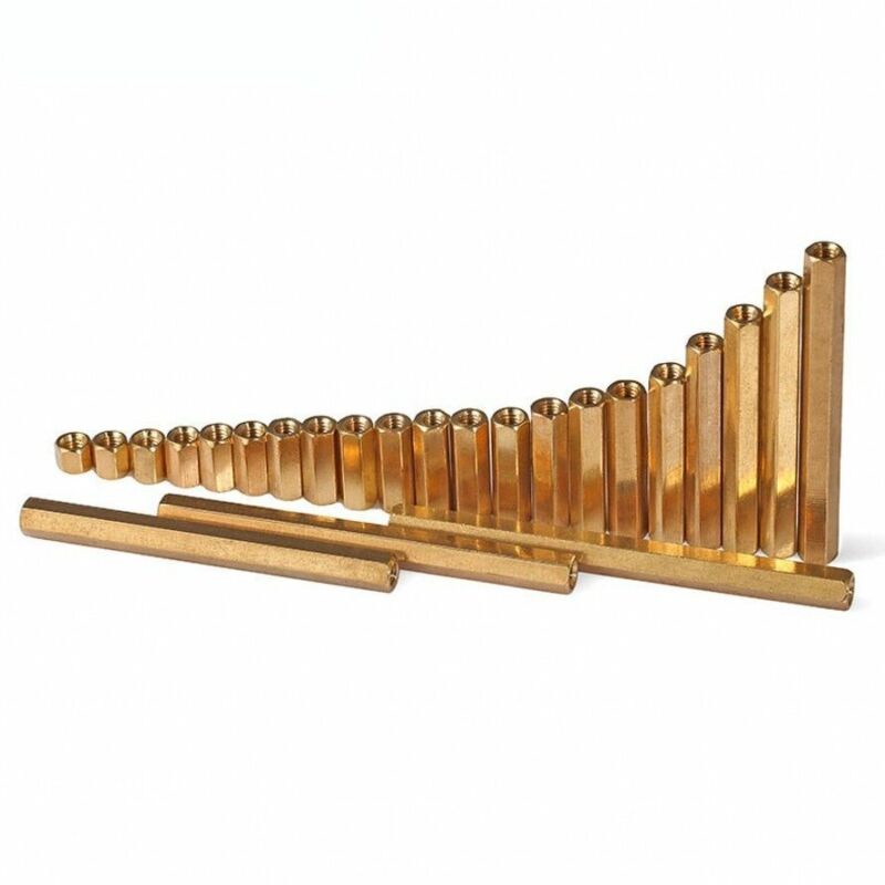 5/10/25/50pcs Hexagonal brass column double pass column chassis ...