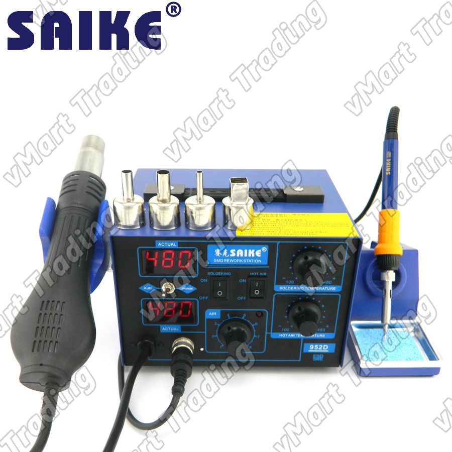 SAIKE 952D Digital Soldering and Hot Air Rework Station | Shopee Malaysia