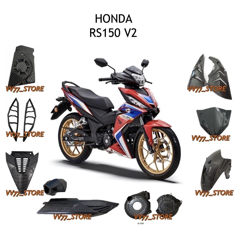 PARTS CARBON HONDA RS150 V1 V2 A+ QUALITY CARBON FULL SET READY STOCK ...