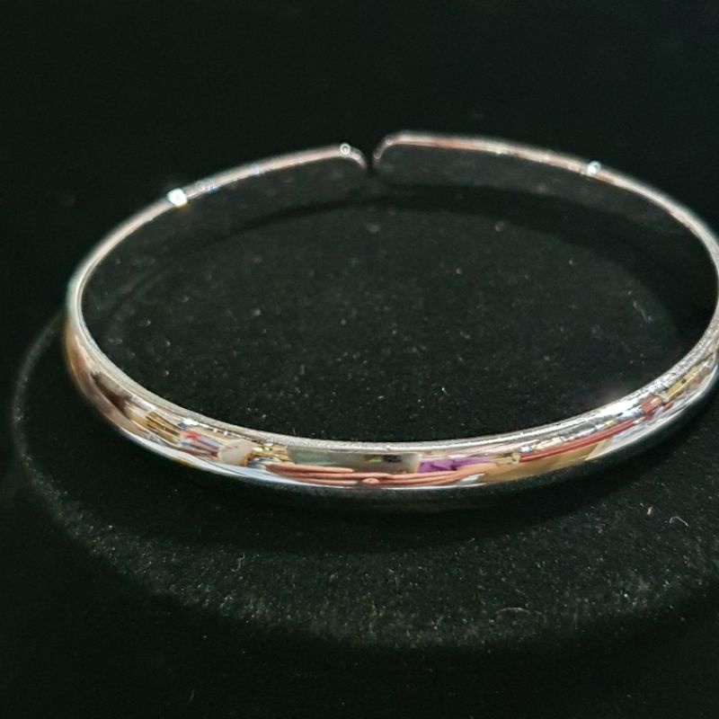Original Pure silver Bangle, BG-071 纯银手镯999。Silver 925 Bracelet 925银手链。纯银制造。品质保证。Pure Silver ...