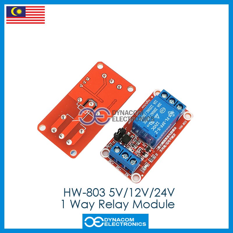 HW-803 5V 1 Way Relay Module With Optocoupler Isolation Support High And Low Level Trigger One ...