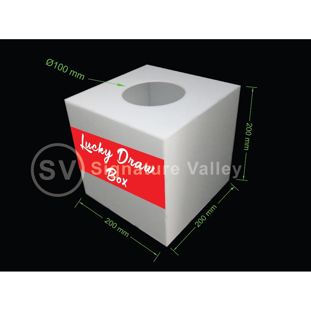 White Acrylic lucky Draw Box (1unit) | Shopee Malaysia