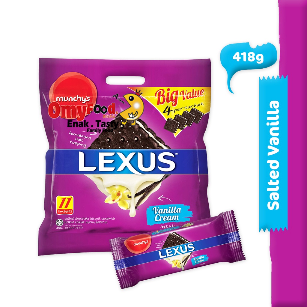 Munchy's Lexus Sandwich Biscuit [ChocoCoated, Choco, PeanutButter, S ...