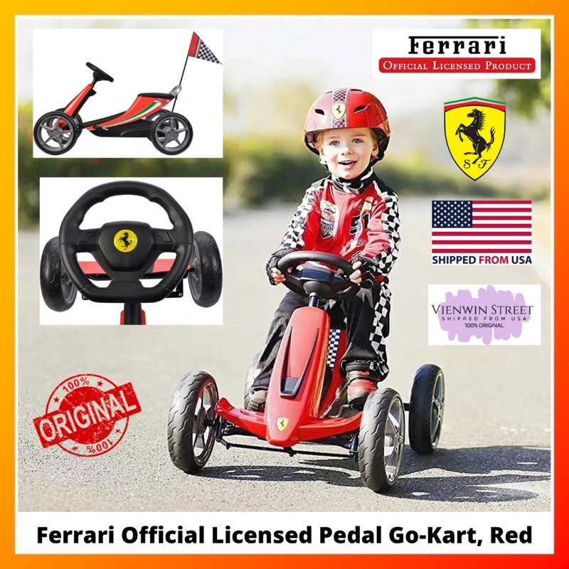 🔥Ready🔥Sales🔥Ferrari Official Licensed Pedal Go-Kart Ride On Car, Red ...