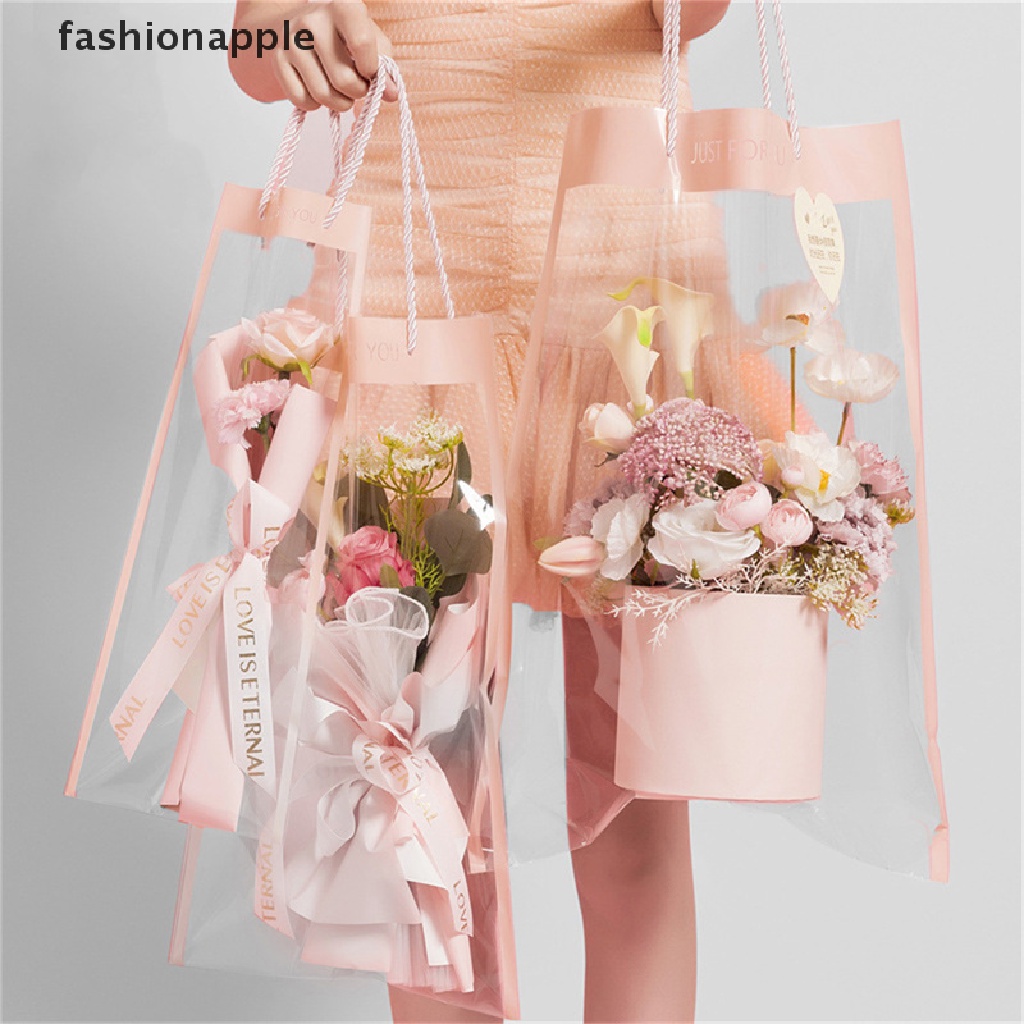 FAMY 10pcs Flower Packing Bags Transparent Flower Bouquet Gift Bag ...