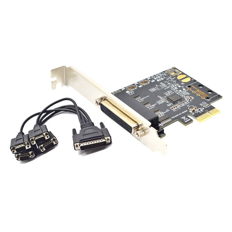 PCI-E Serial Port Card Pcie to 4 Serial Port RS232 9-Pin Industrial ...