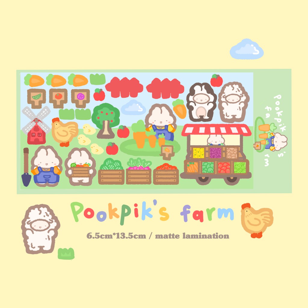 [ 𝐏𝐨𝐨𝐤𝐩𝐢𝐤'𝐬 𝐟𝐚𝐫𝐦 👨‍🌾🌱🥕 ] pookpik studio's sticker sheet (b grade ...