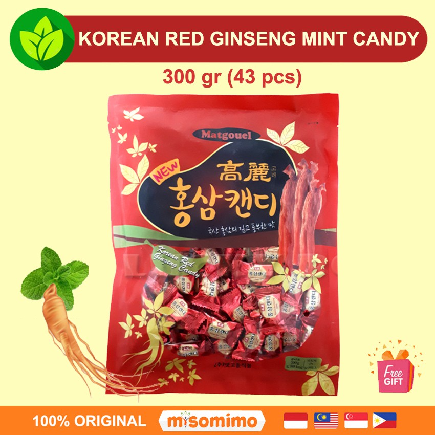 [READY ] Korean Red Ginseng Candy 300gr + FREE Bonus Gift | Shopee Malaysia