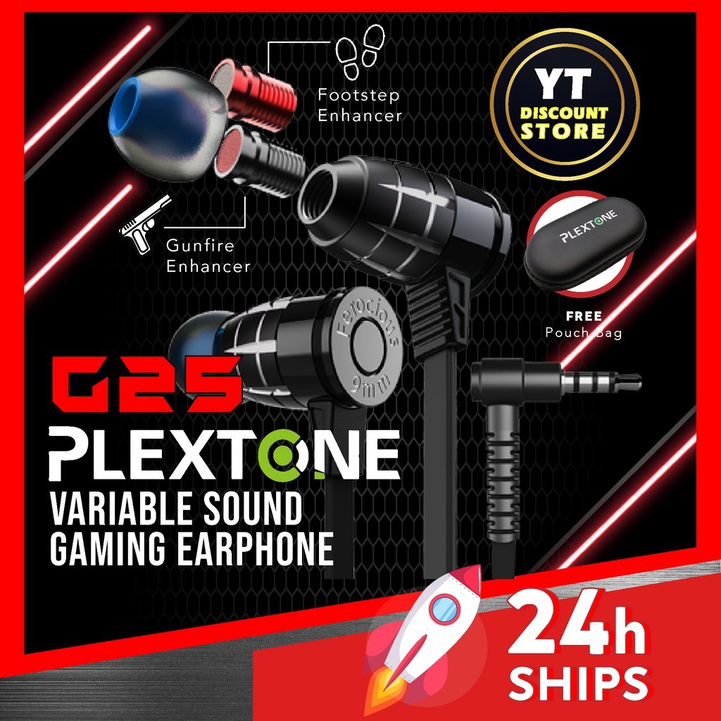 PLEXTONE G25 Super Bass Bullets Style Gaming Earphone With Mic Magnetic ...