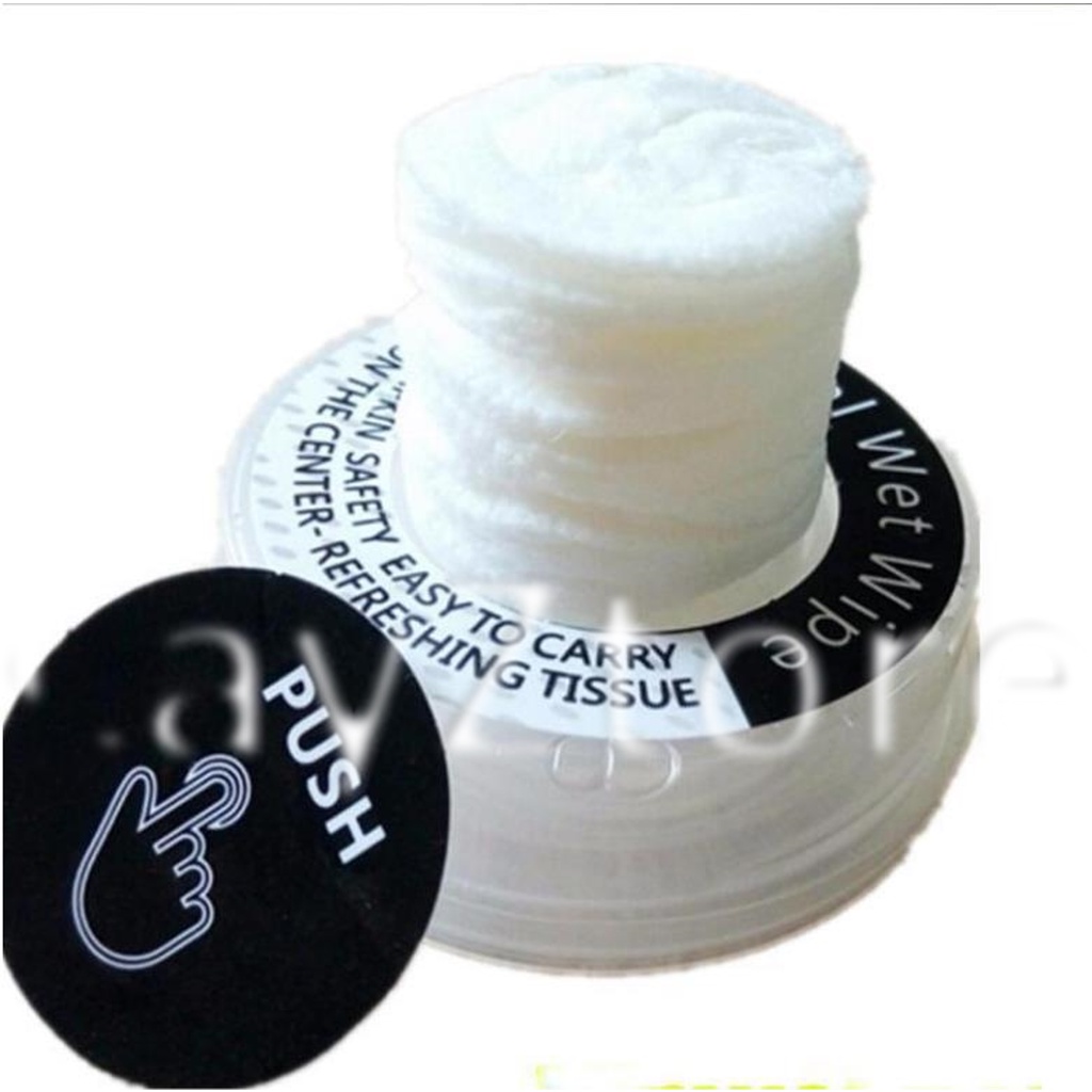 100% Natural Mini Disposable Push Down Cleaning Magical Wet Wipes Daily ...
