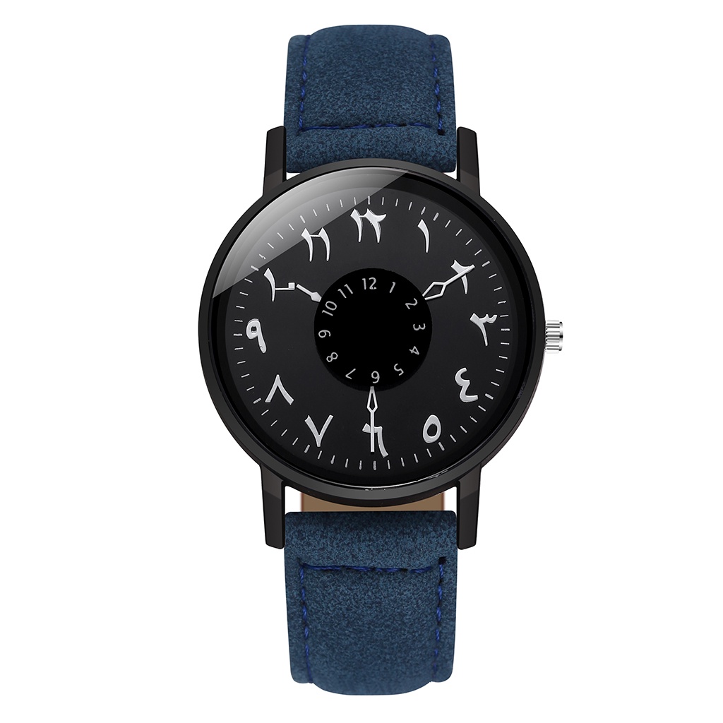 Luxury Leather Rotation Dial Quartz Watch jam tangan murah V450 ...