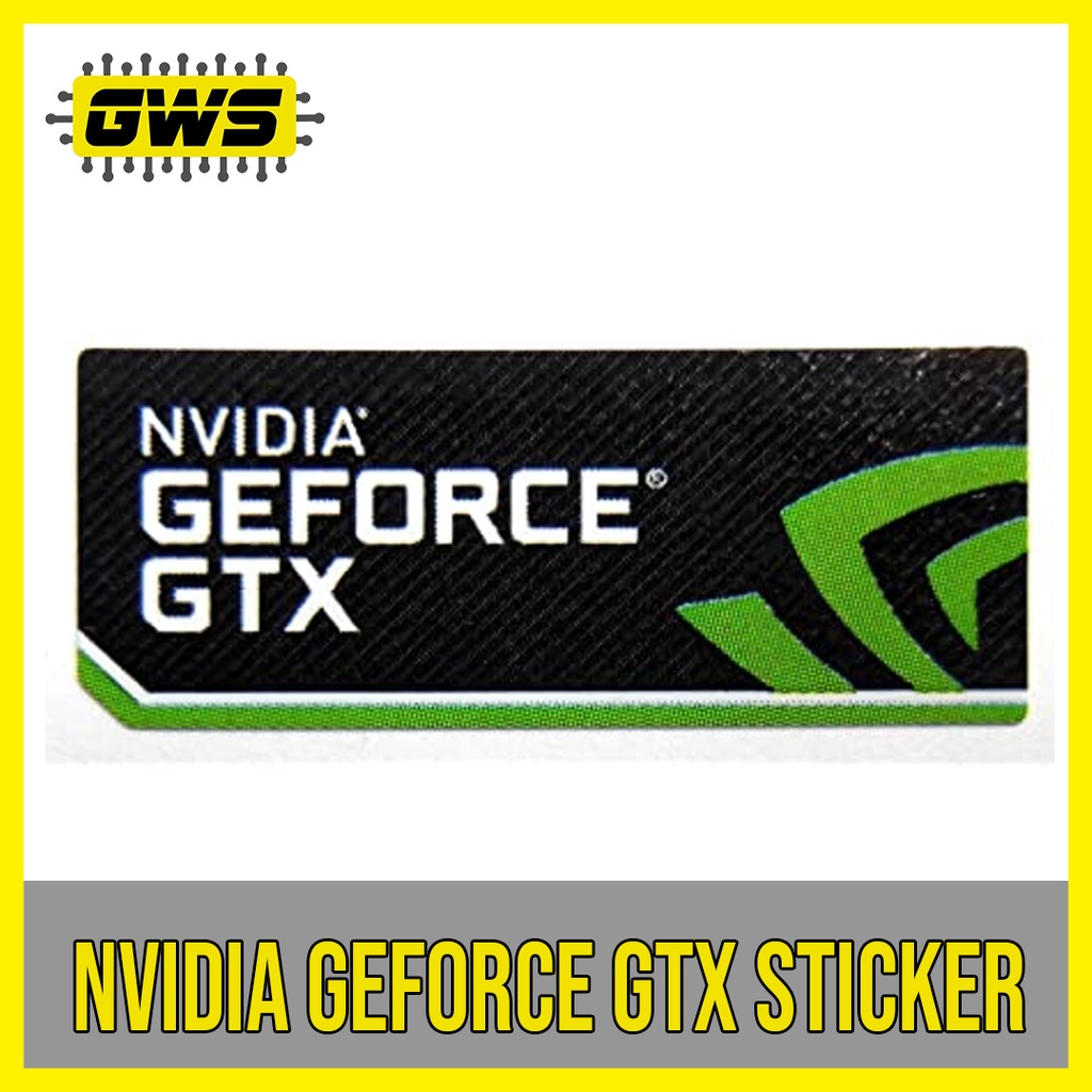 GEFORCE GTX black long 3.5x1.5cm stickers for laptop/desktop | Shopee ...