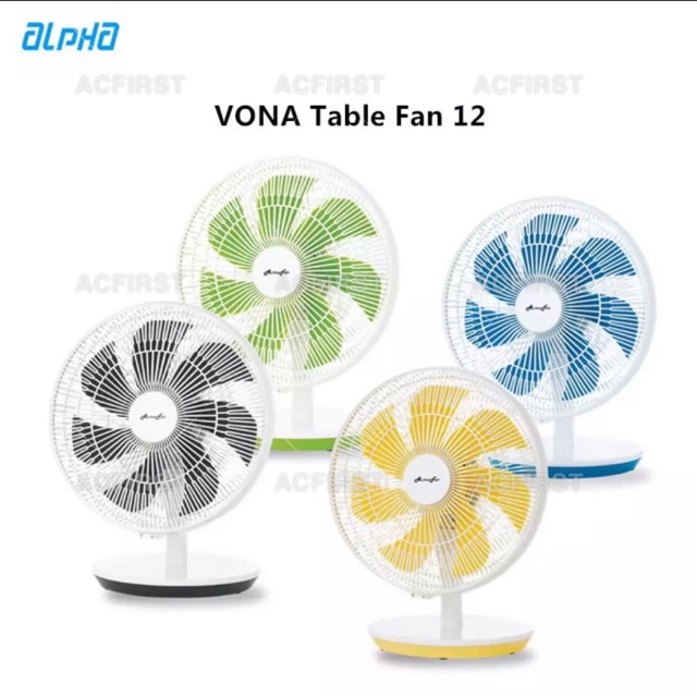 Alpha Table Fan 12” Vona TBF | Shopee Malaysia