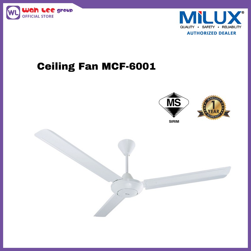 Milux Ceiling Fan MCF-6001 WAH LEE STORE | Shopee Malaysia