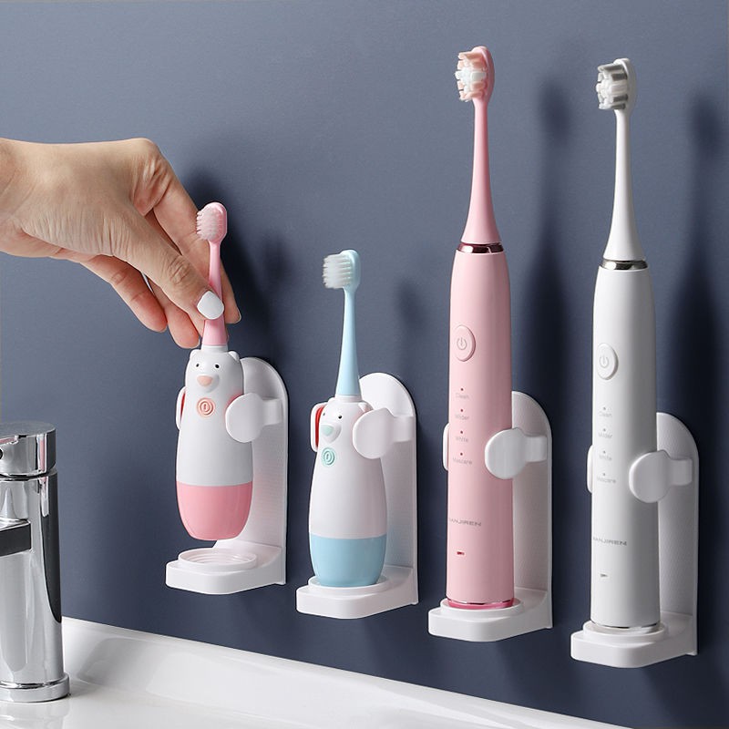 Wall-Mounted Electric Toothbrush Holder Traceless Stand Space Saving ...