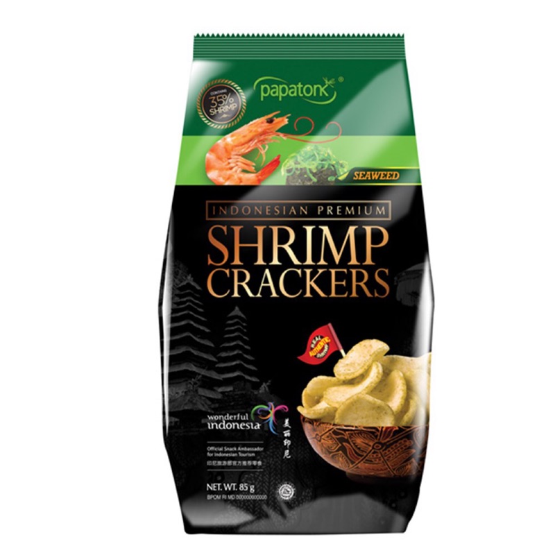 Patonk Indonesia Papatonk Shrimp Chips-Seaweed (85g) | Shopee Malaysia