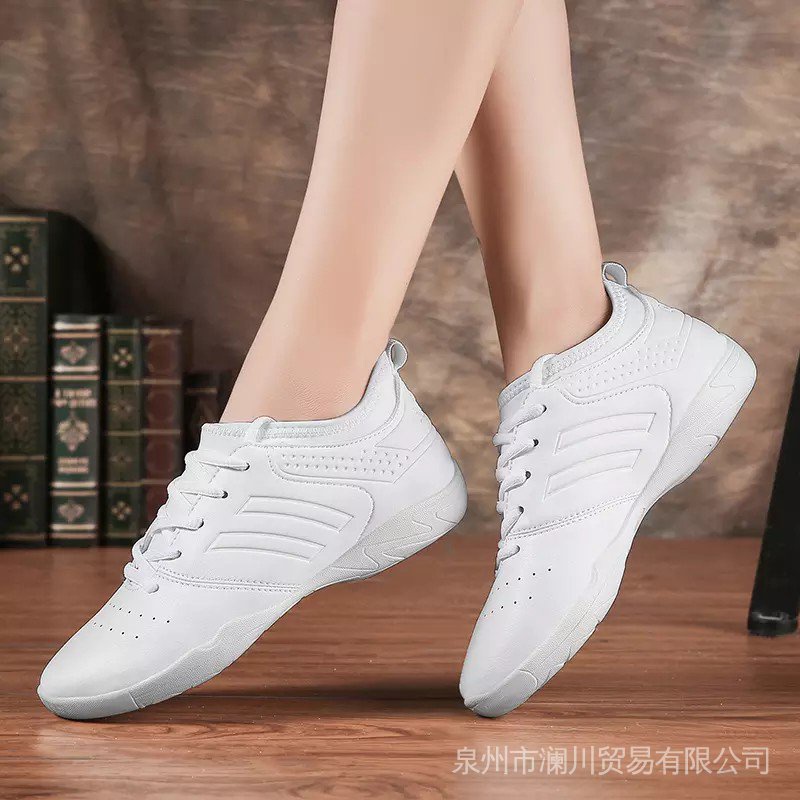 Spot competitive cheerleading shoes White aerobics shoes women's adult ...