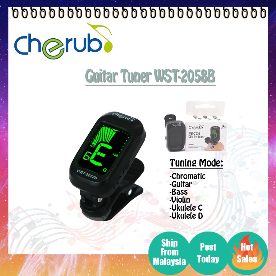 Cherub WST-2058B Auto Clip-on LCD Display Backlit Tuner | Shopee Malaysia